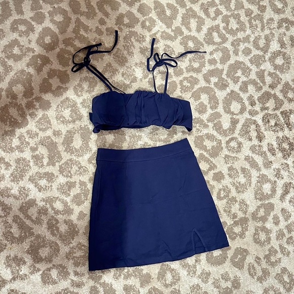 Skirts | Two Piece Skirt Set Navy | Poshmark